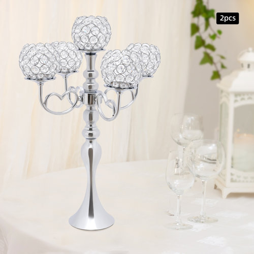 Rosdorf Park 5-Arm Crystal Candelabra Centerpieces | Wayfair