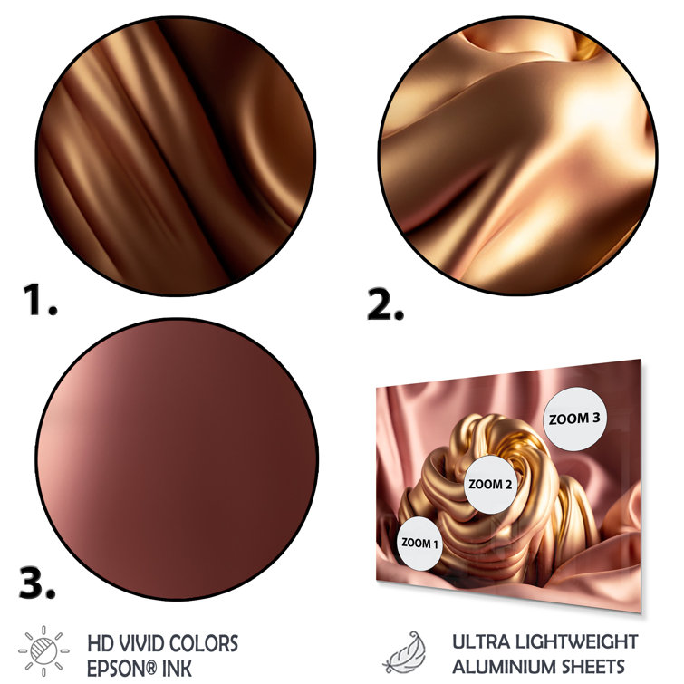 DesignArt " Luscious Liquid Gold In Subdued Pink And Taupe VII " on ...