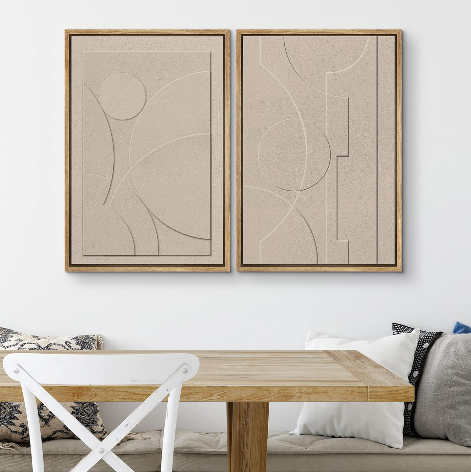 wall26 Geometric Polygon Collage Abstract Minimalist Artwork Boho Wall ...
