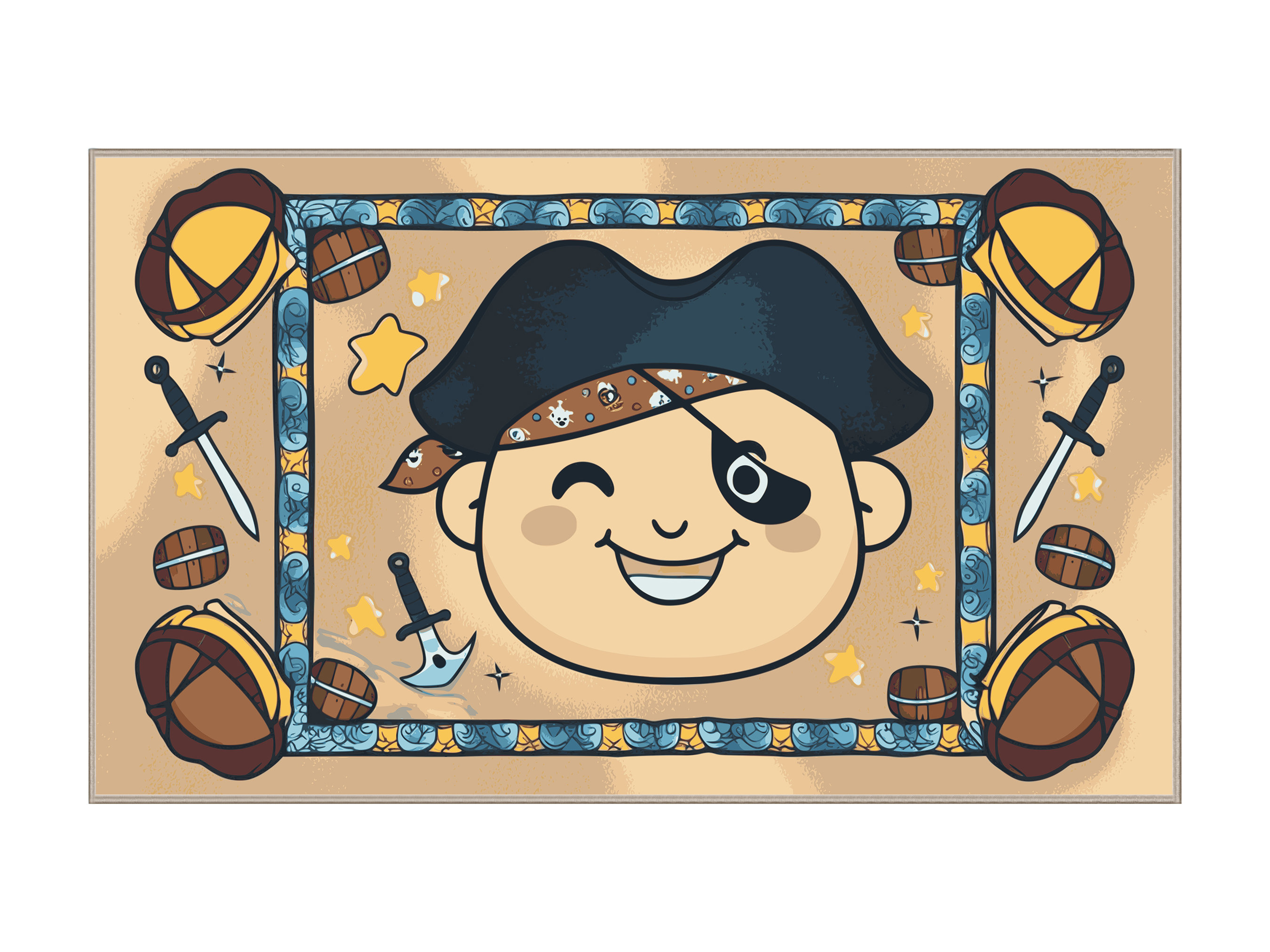 Sunside Sails Pirates Ocean Kids Rug | Wayfair