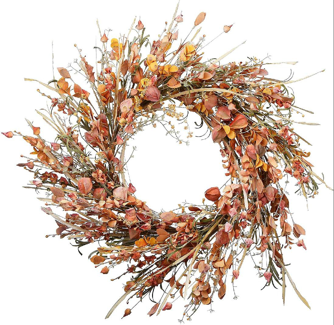 The Holiday Aisle® 22" Autumn Wild Flowers Wreath & Reviews | Wayfair