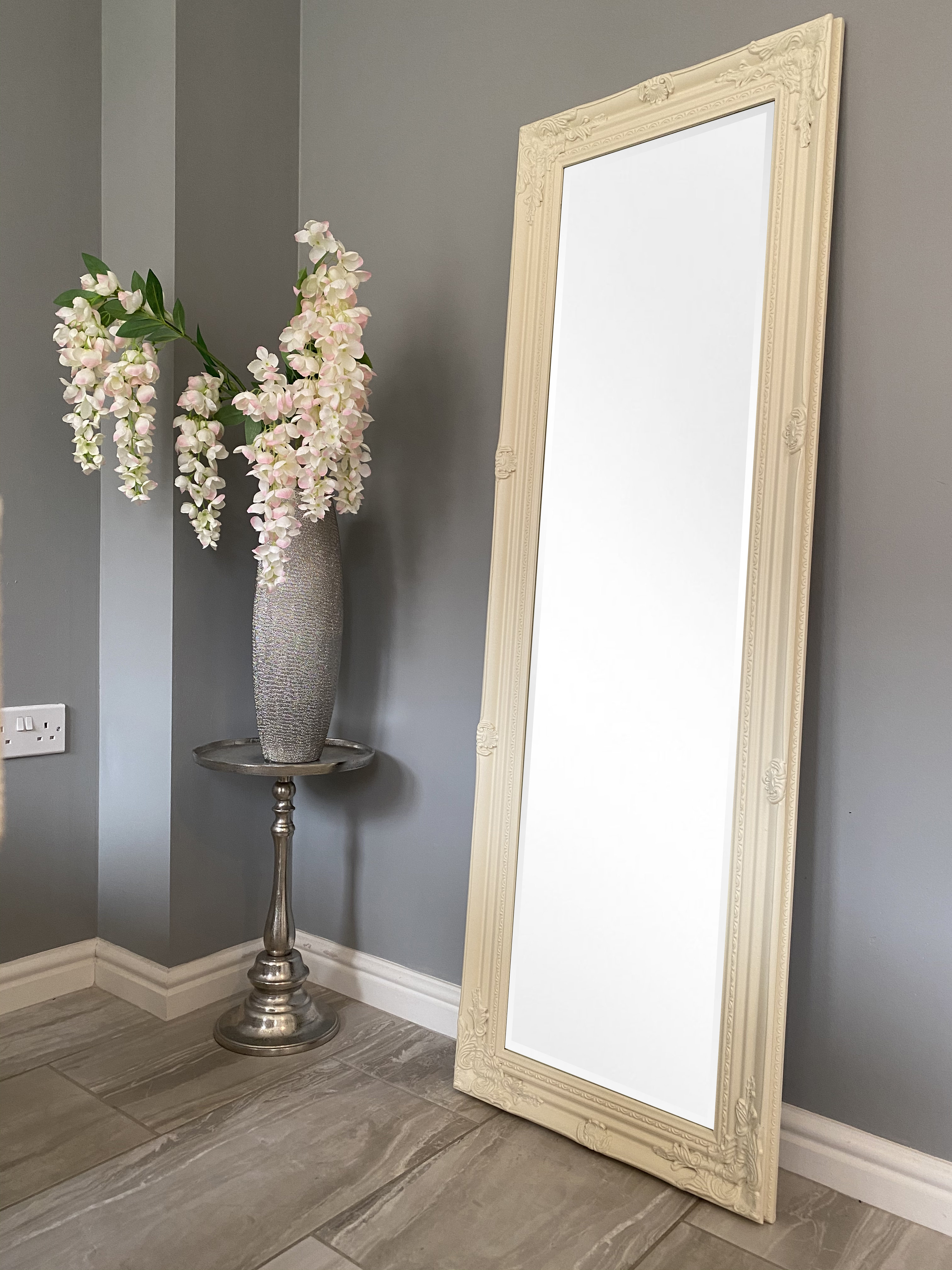 Mercer41 Frey Tall Solid Wood Framed Wall or Dressing Mirror | Wayfair ...