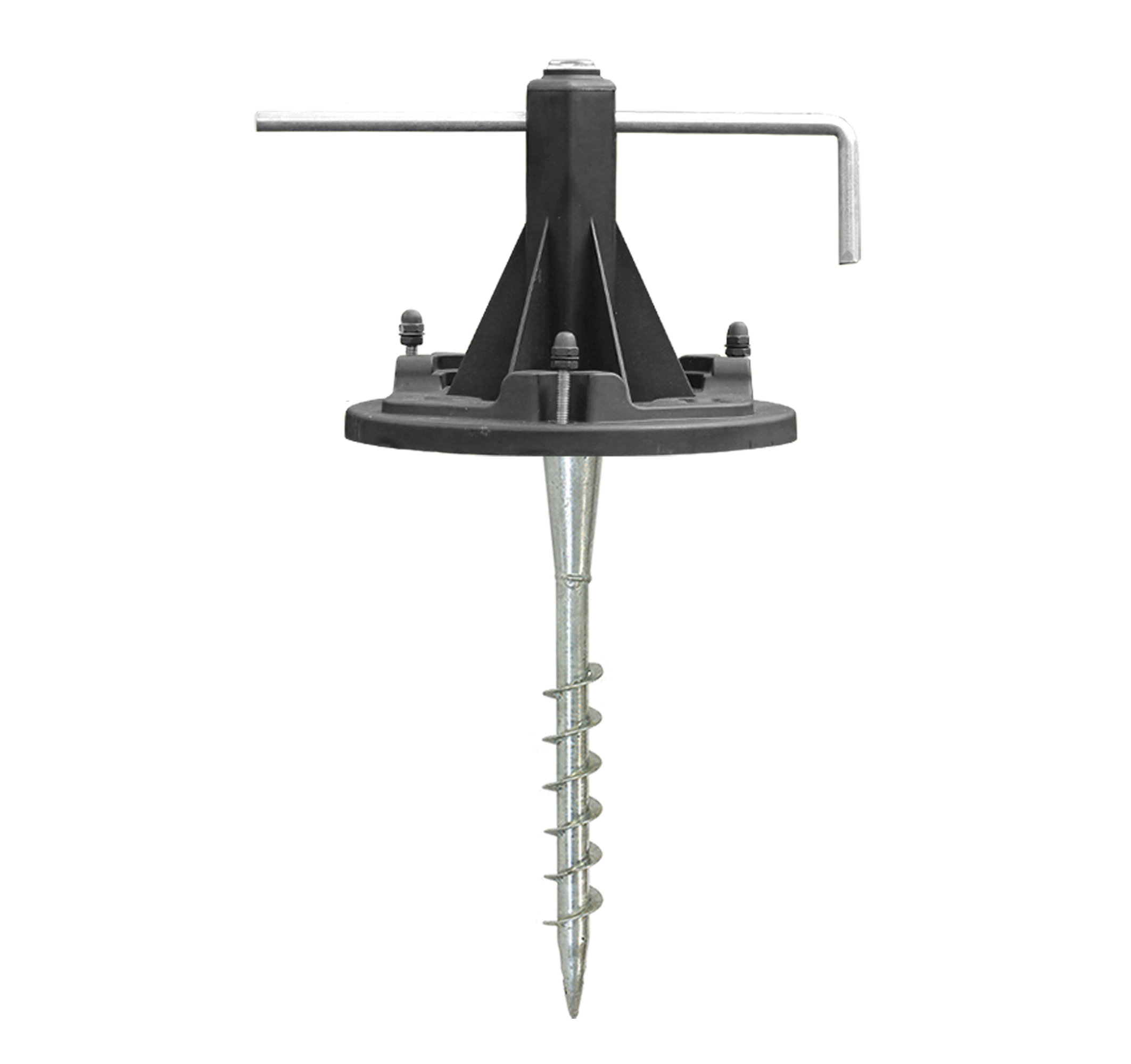 Arlmont & Co. Hedon 10 in. Solar Lamp Post Installation Kit with EZ ...