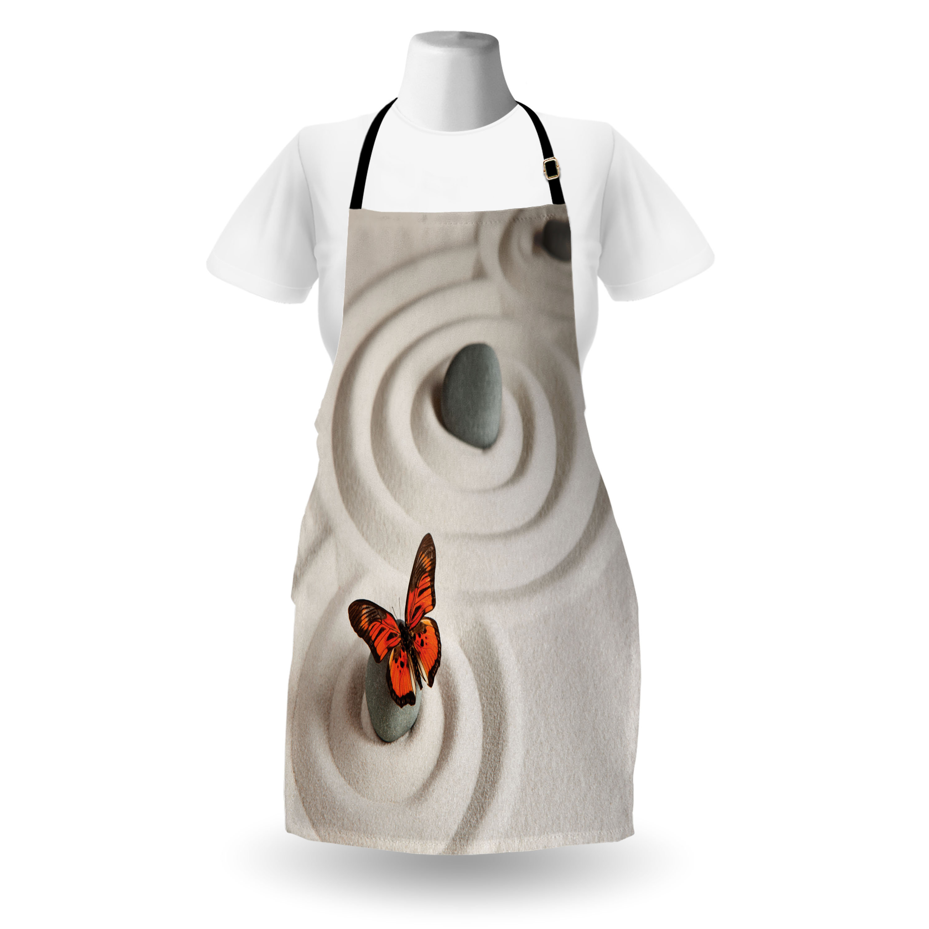 East Urban Home Butterfly Apron, Cooking Gardening, Adult Size, Beige ...