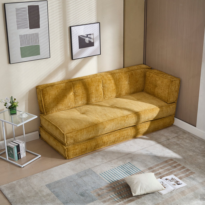 Latitude Run® Compress Upholstered Chenille Sofa,Convertible Sofa Bed ...