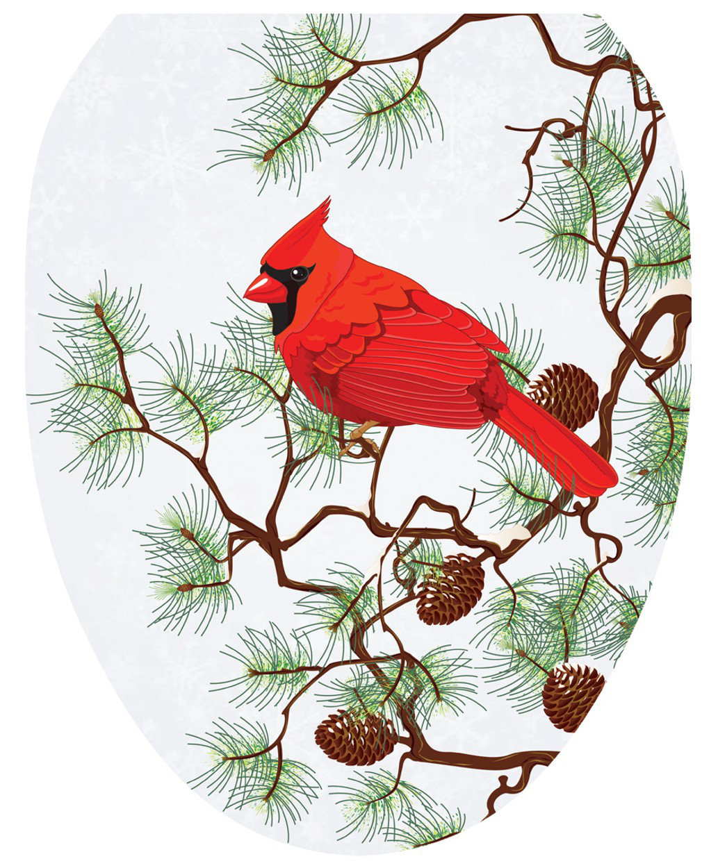 Toilet Tattoos Birds Winter Cardinal Toilet Seat Decal – Toilet Tattoos ...