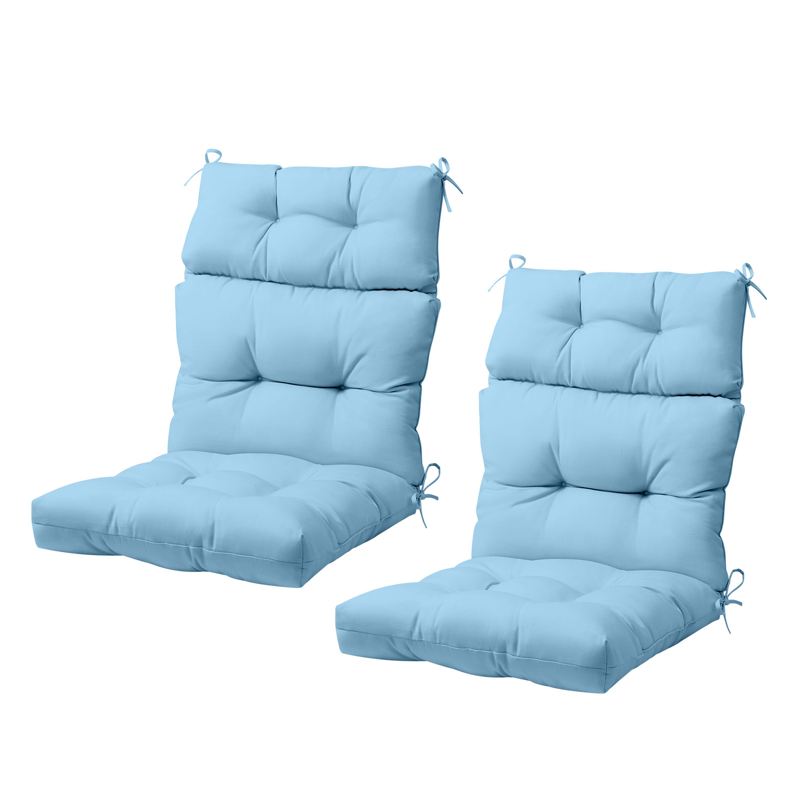 Red Barrel Studio® 2 Piece 4" Thick High Back Chair Cushion Indoor and ...