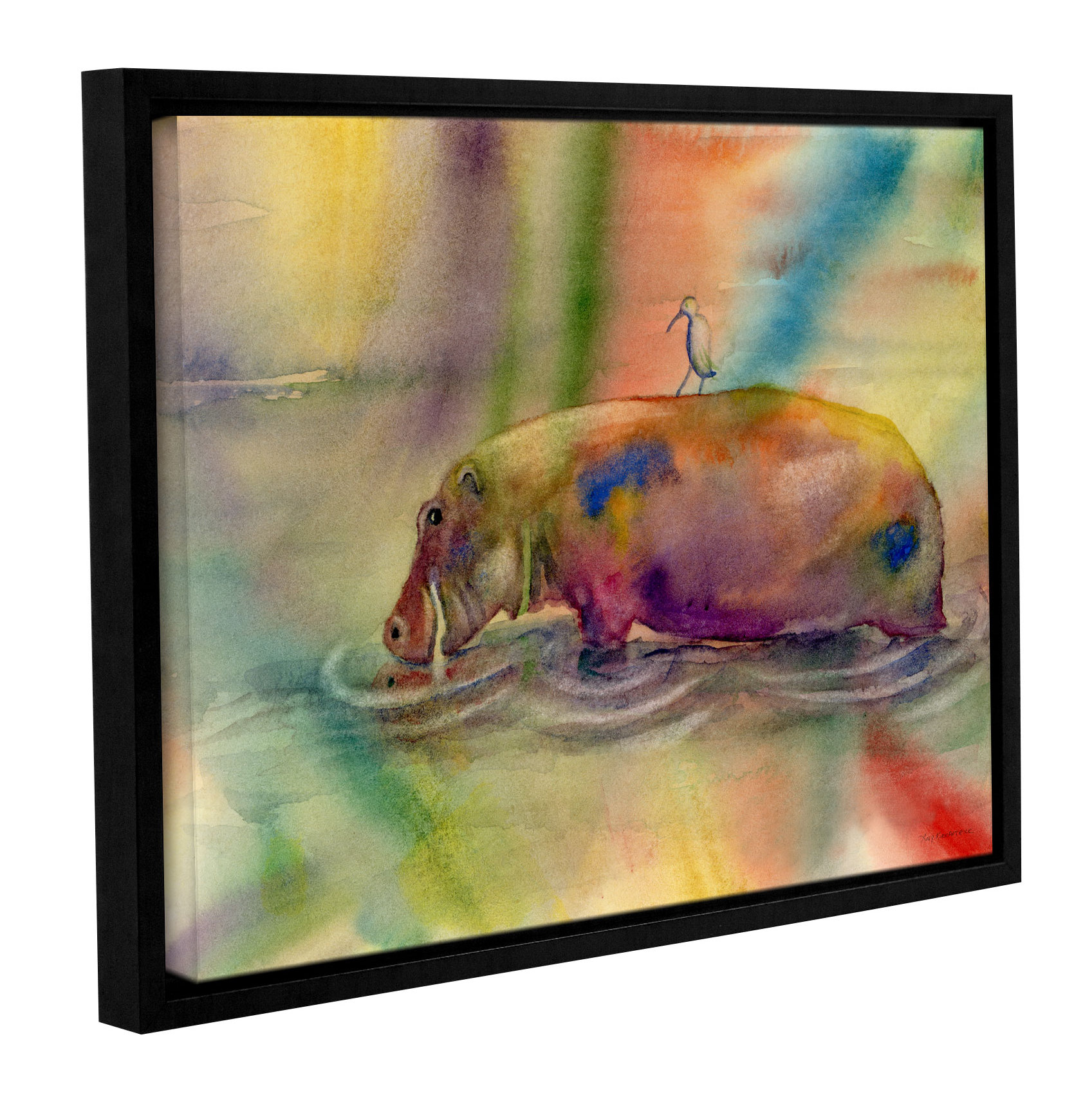 Bungalow Rose 'Hippy Dippy' Framed Painting Print | Wayfair