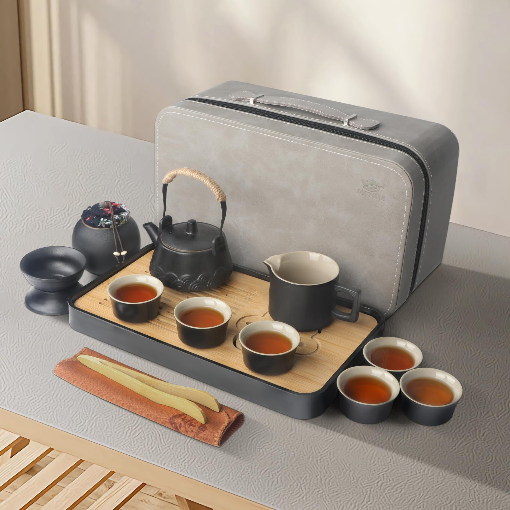 Lark Manor™ Tea Set, Gongfu Tea Set For Adults, 13-Piece Porcelain Tea ...