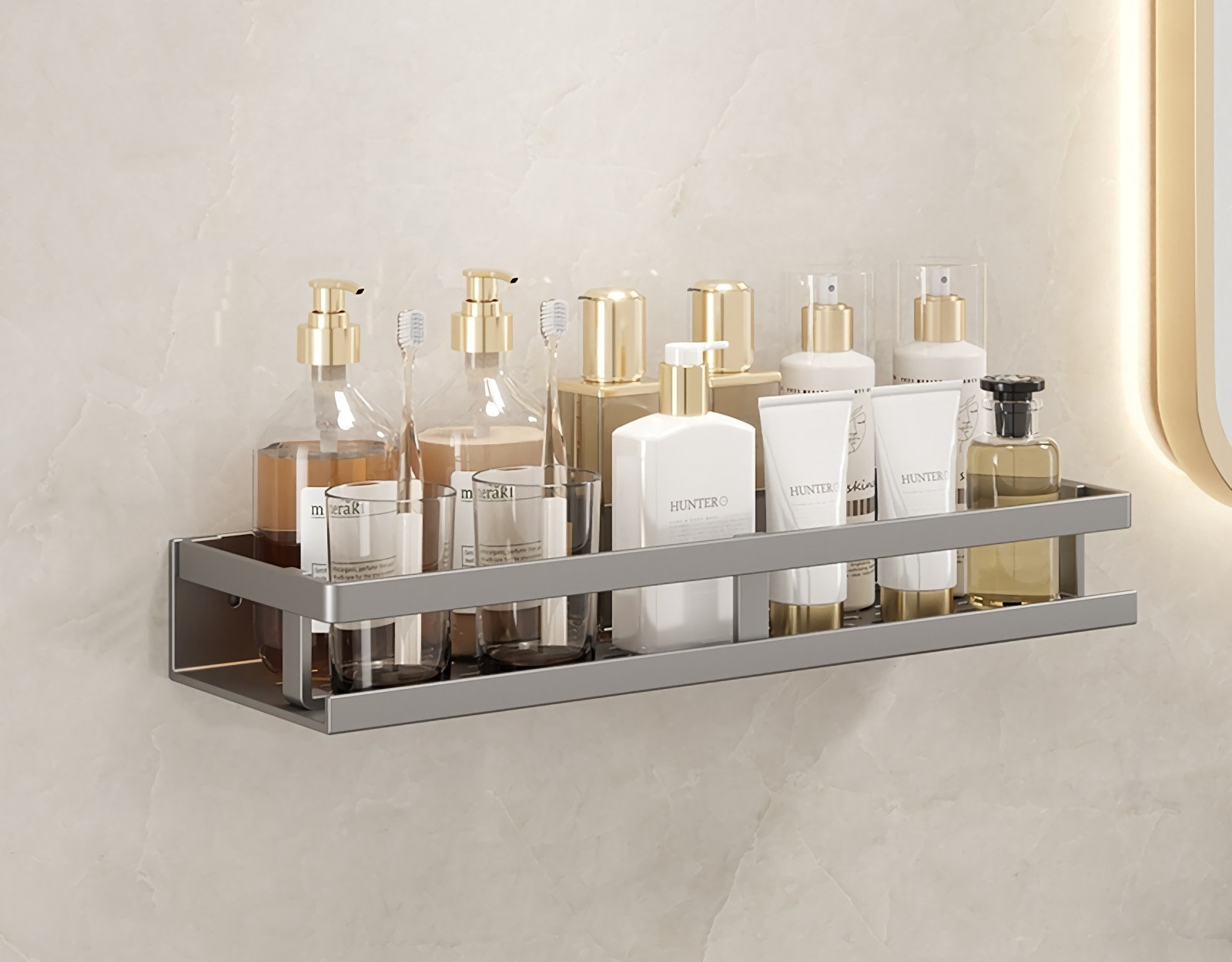 Prep & Savour Wall-Mounted Bathroom Shelf For Toilet And Washbasin - No ...