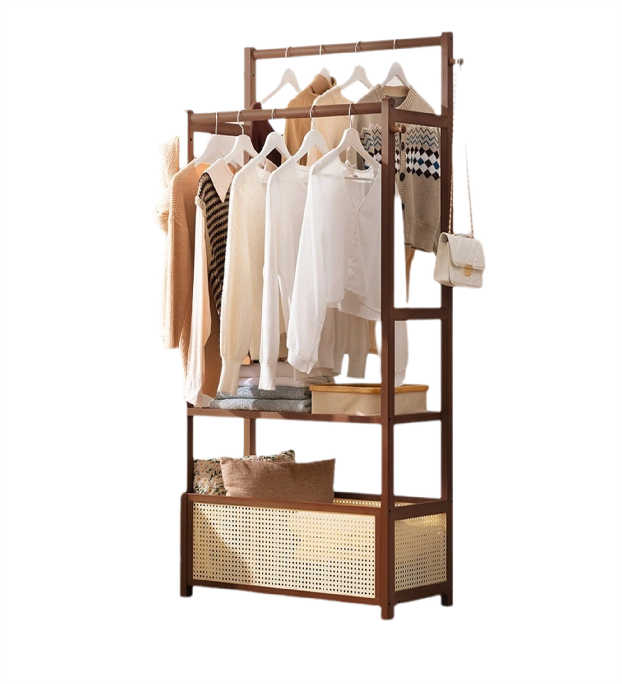 Ophelia & Co. Cloak Rack Bedroom Vertical Simple Hanging Racks | Wayfair