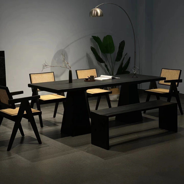 Bayou Breeze Balchand 7 - Piece Pine Double Pedestal Dining Set | Wayfair