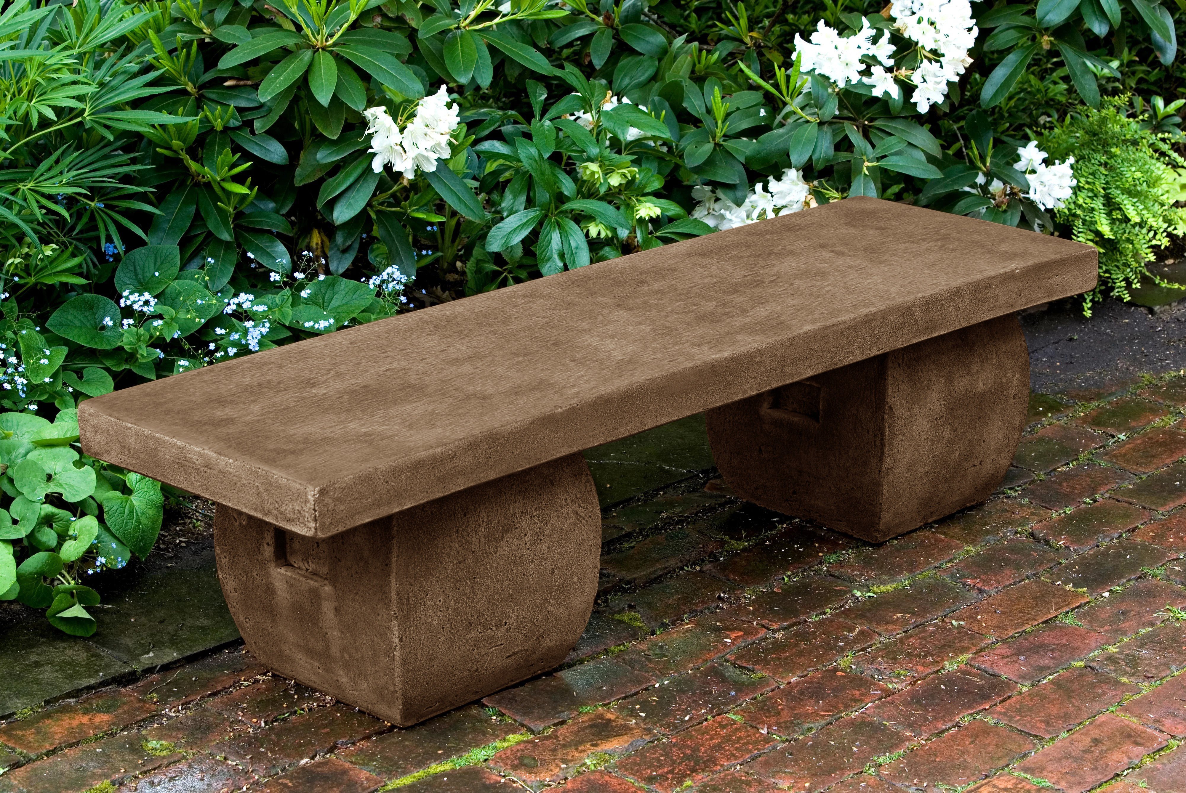 Campania International Ryokan Cast Stone Garden Bench & Reviews | Perigold