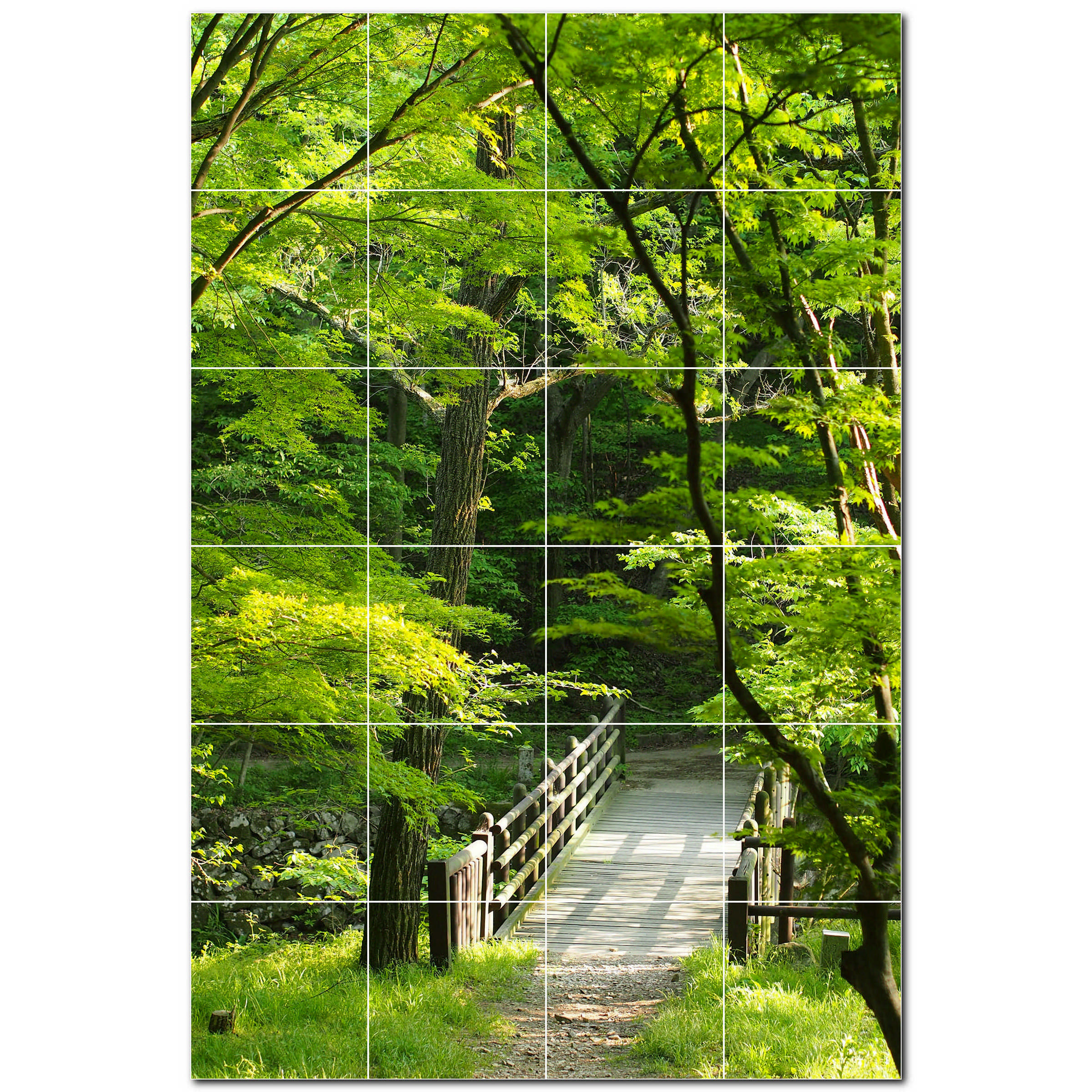 Picture-Tiles.com 32" x 48" Ceramic Bridge Photo Decorative Mural Tile ...