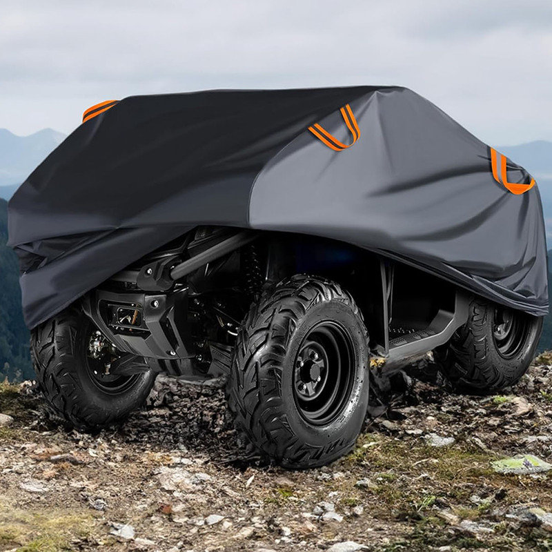 ZILNOX Fabric ATV Cover, XL 82.7'' Waterproof Outdoor Heavy Duty 4 ...