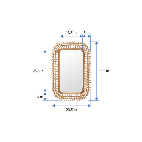Bay Isle Home™ Whitcomb Coastal Rectangle Accent Mirror & Reviews | Wayfair