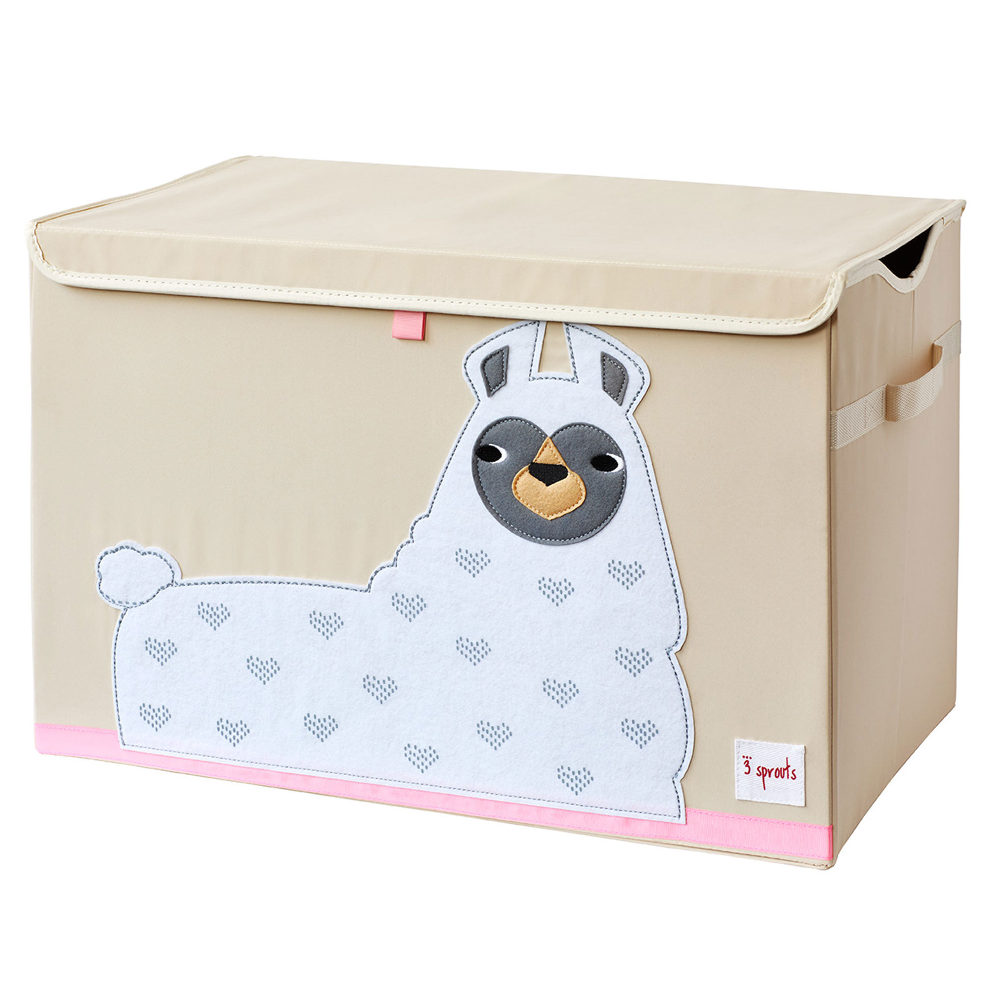 3 Sprouts Kids Toy Chest - Storage Trunk For Boys And Girls Room, Llama ...