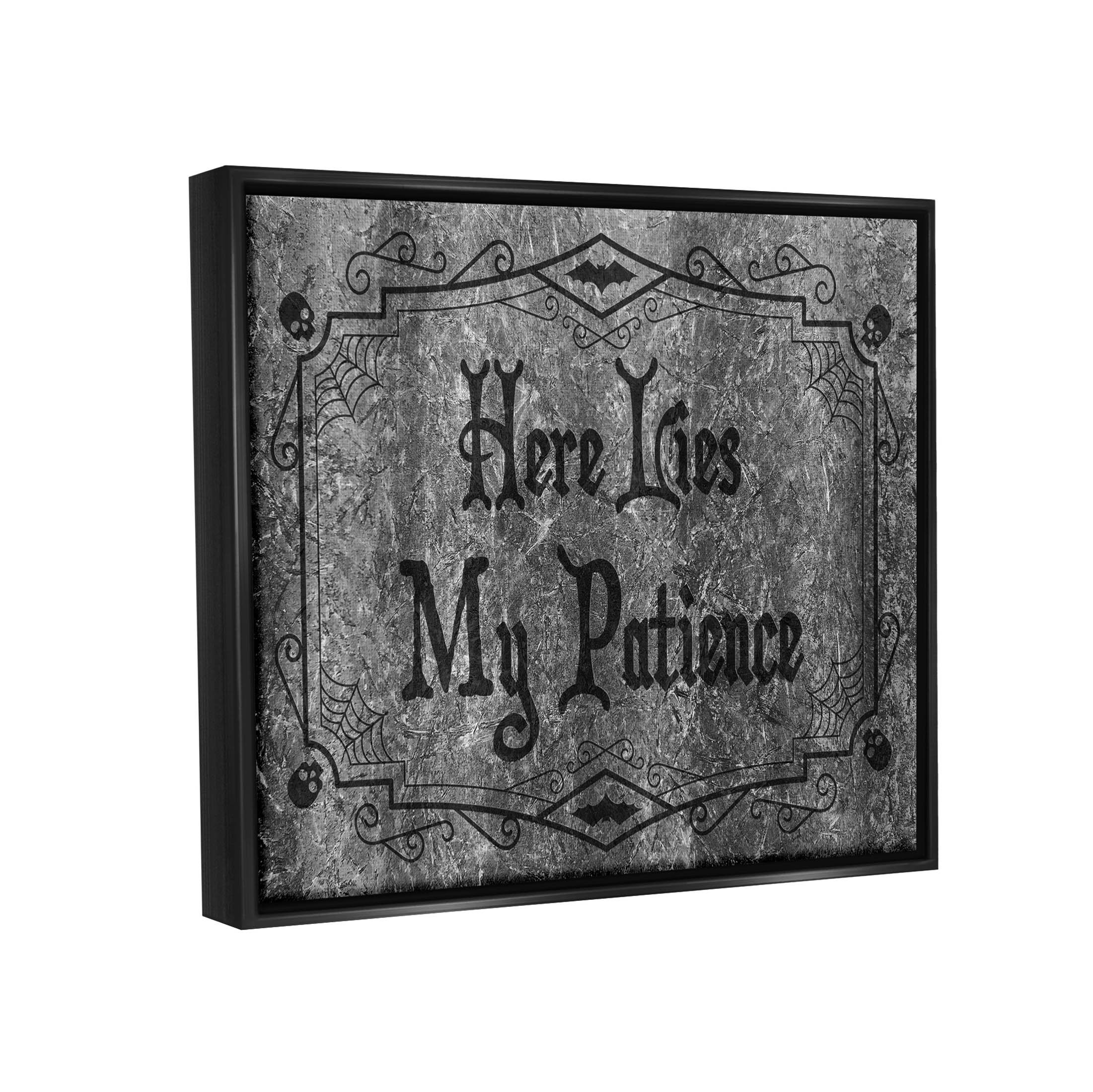 Trinx Here Lies My Patience tombstone by Lil' Rue - Floater Frame ...