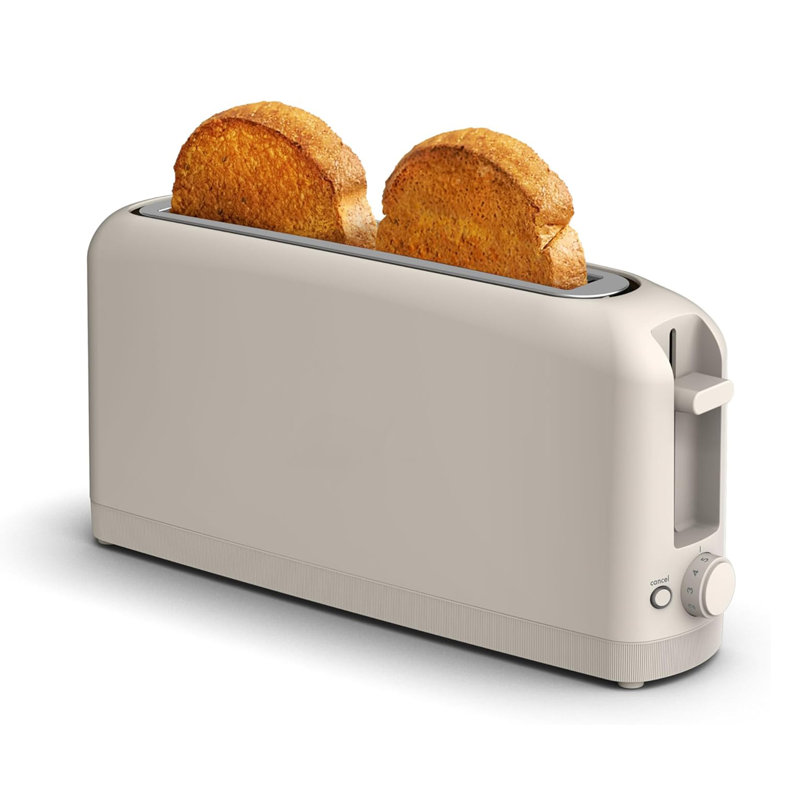 PISILY 2 Slice Slim Bread Toaster, 10"Long Slot, 6 Setting Shade ...