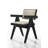 Lilola Home Jasper 21"W 3-Piece Ebony Black Arm Chairs and Console ...