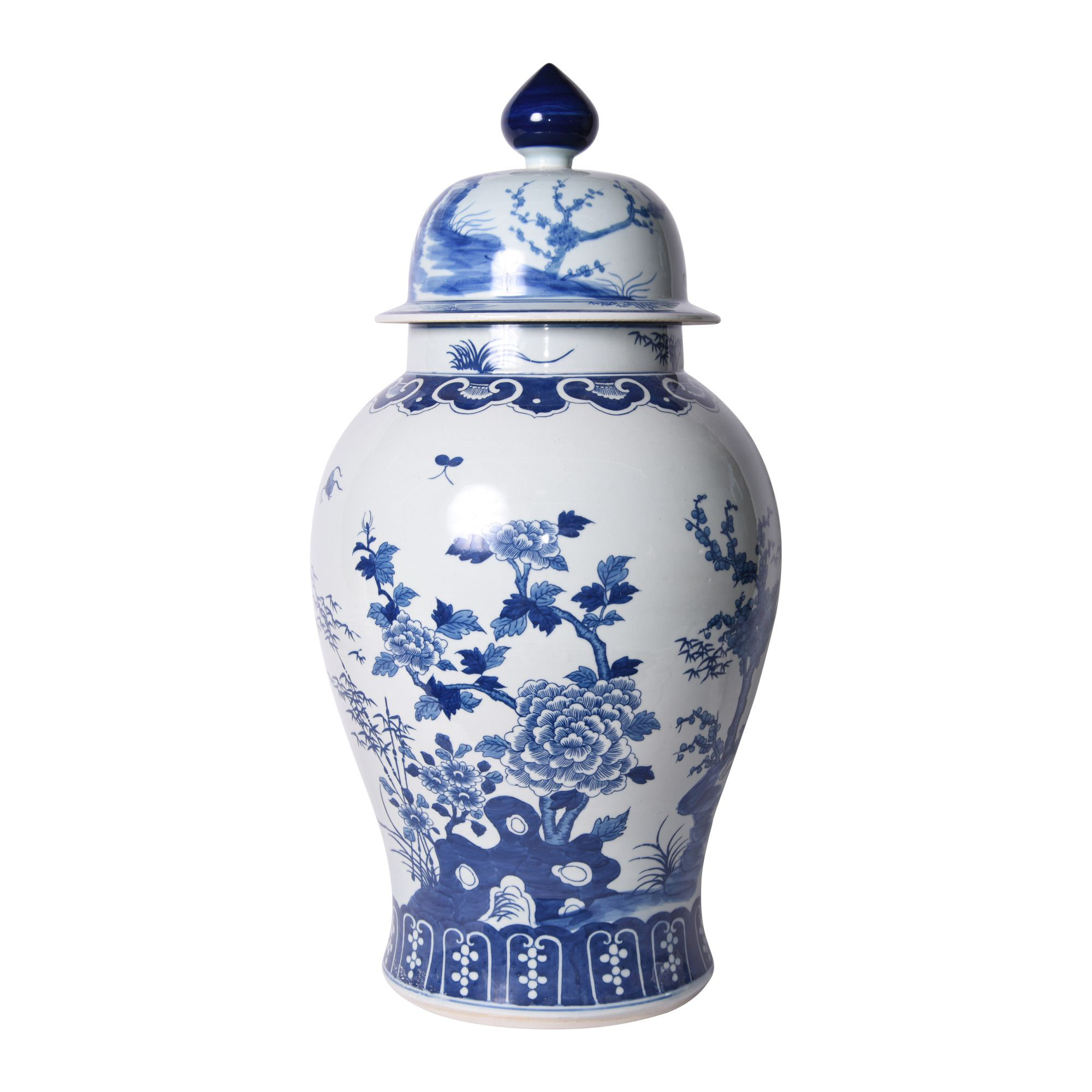 Legend of Asia Blue/White 29" Indoor / Outdoor Porcelain Ginger Jar ...