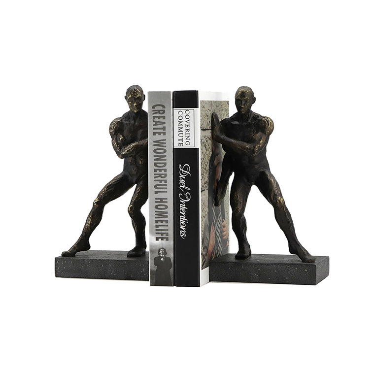 Zentique Pushing Men Bookends | Perigold