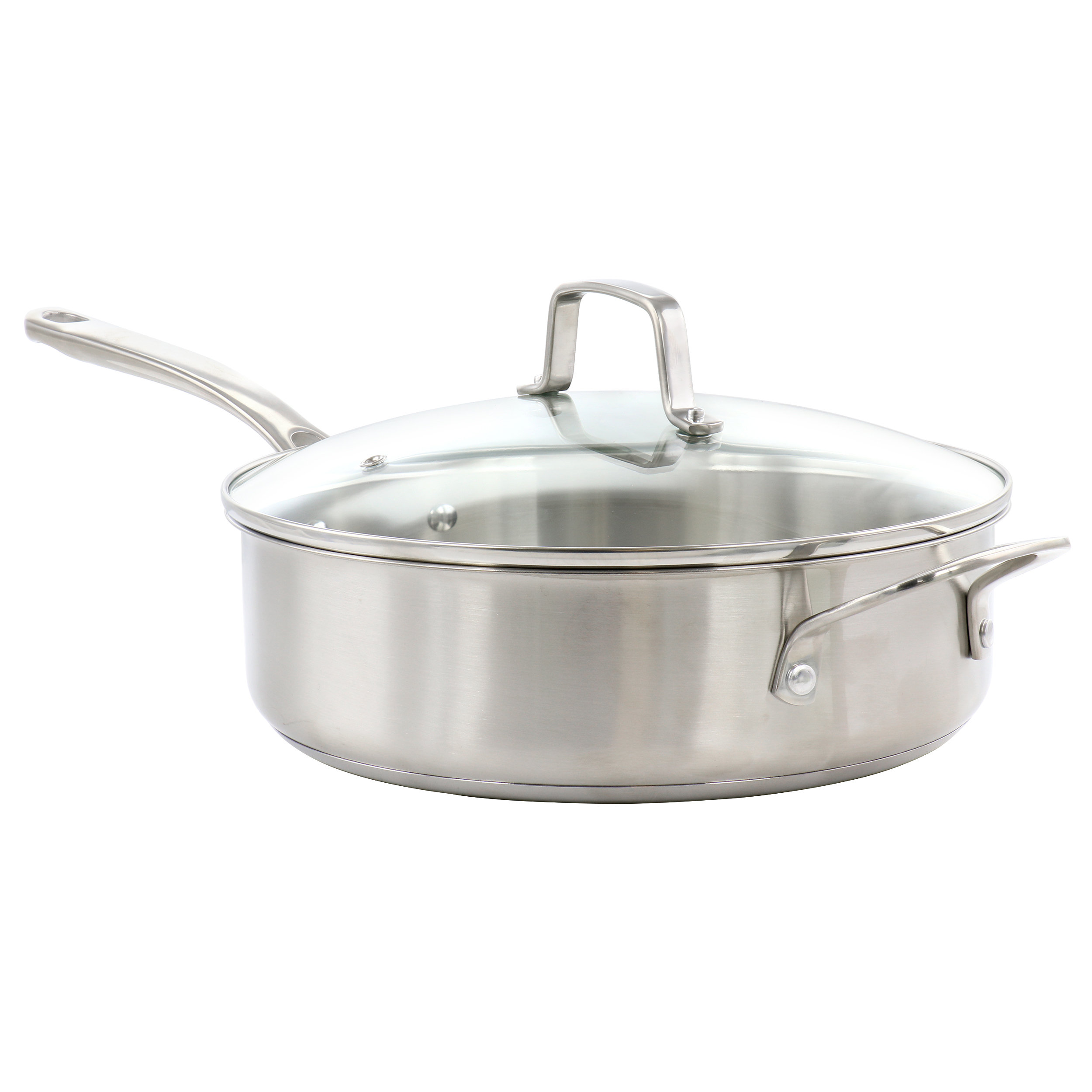 Martha Stewart Everyday 4 Quart Stainless Steel Saute Pan with Lid ...