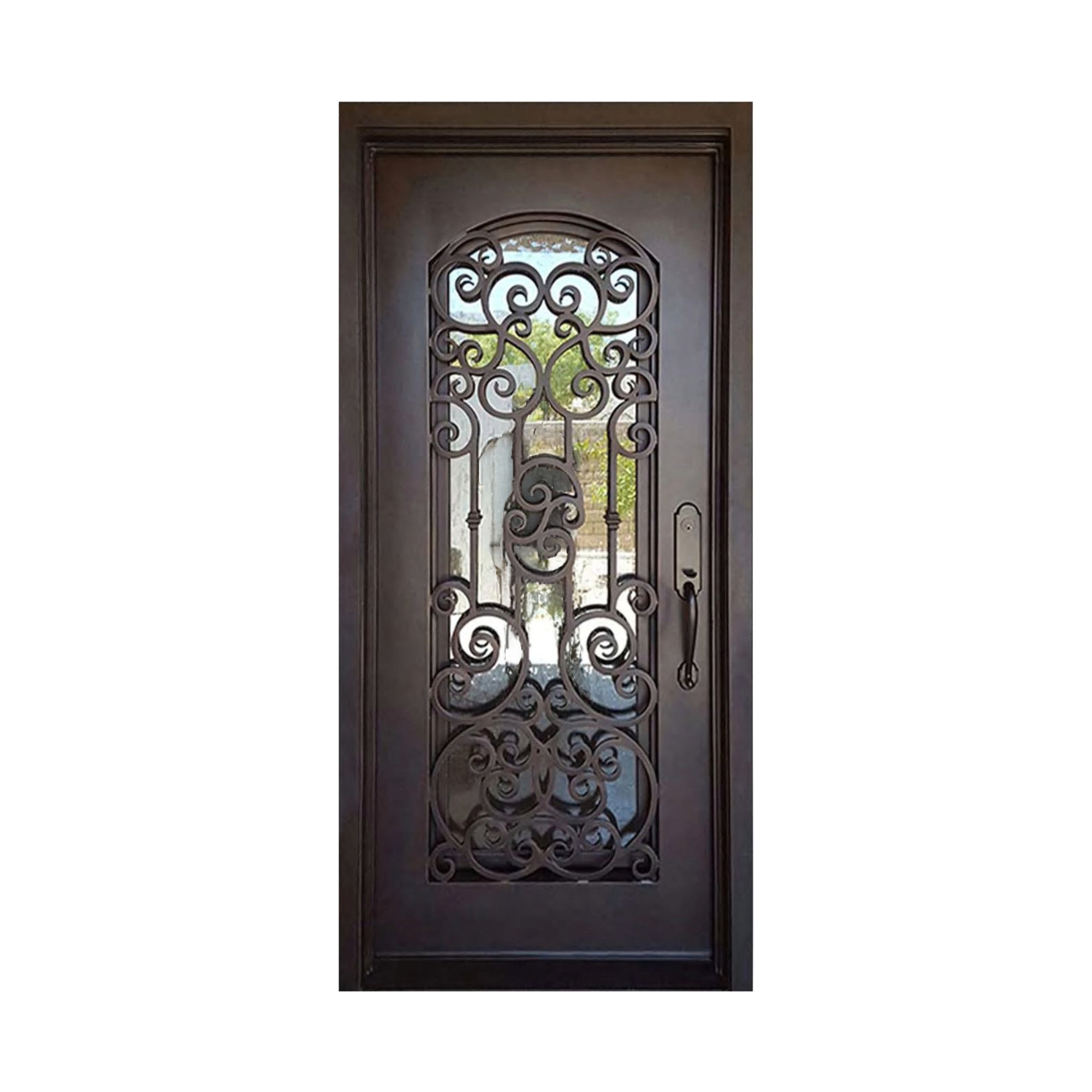 Nationwide Iron Works Timepiece Ornate Single Iron Door | Wayfair