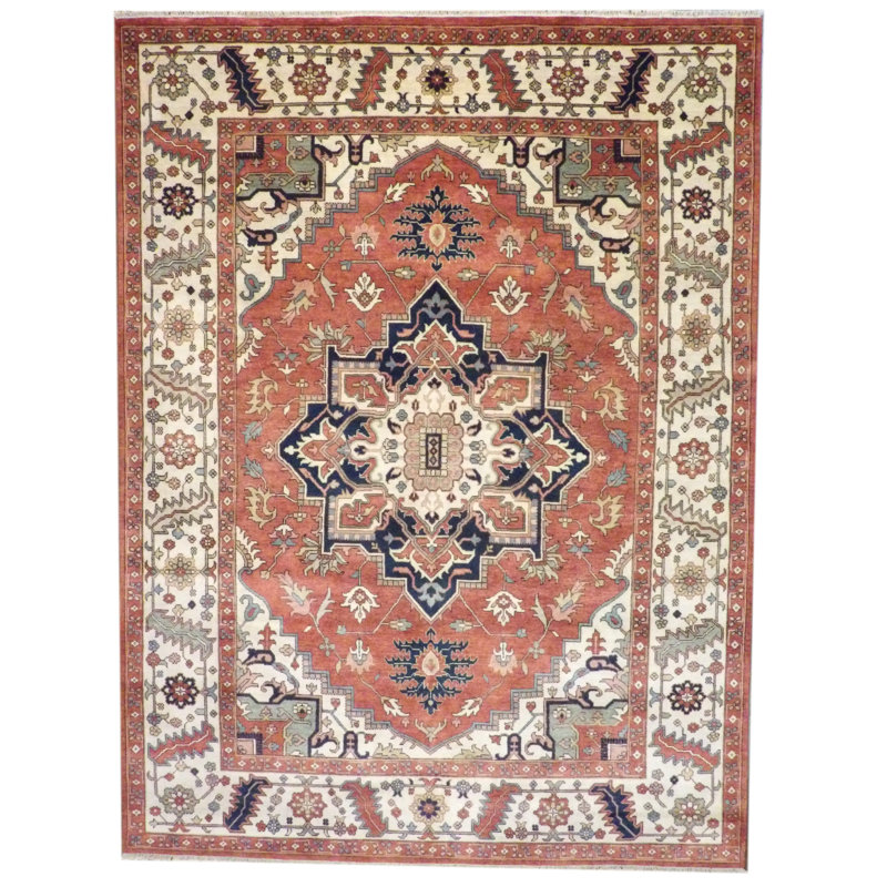 Isabelline Arnfinn One-of-a-Kind 9' x 12' Area Rug in Red/Beige | Wayfair