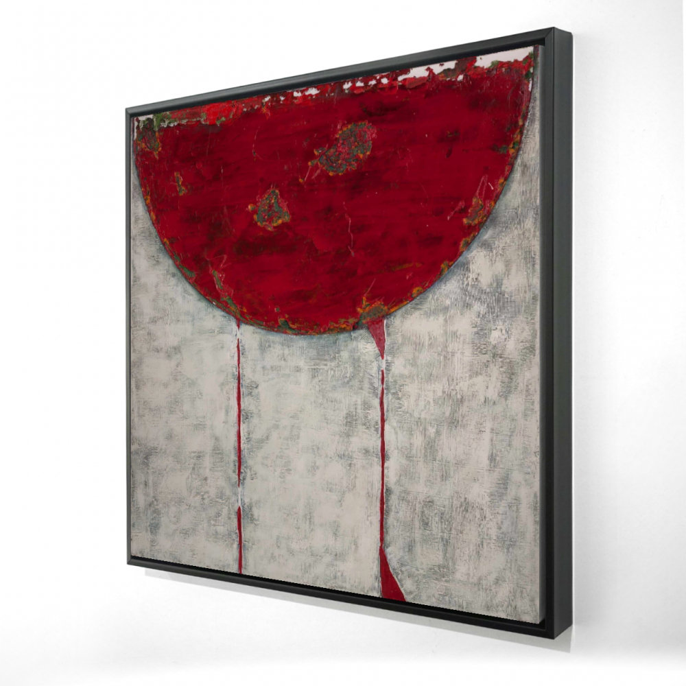 Begin Edition International Inc. Red half circle - 24"x24" Framed ...