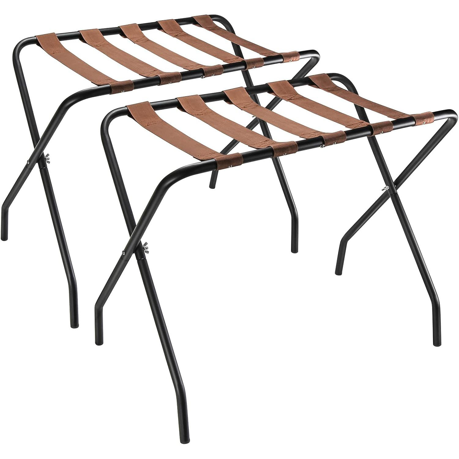 BINO 2 Pack Luggage Racks For Guest Room, Steel Folding Suitcase Stand ...