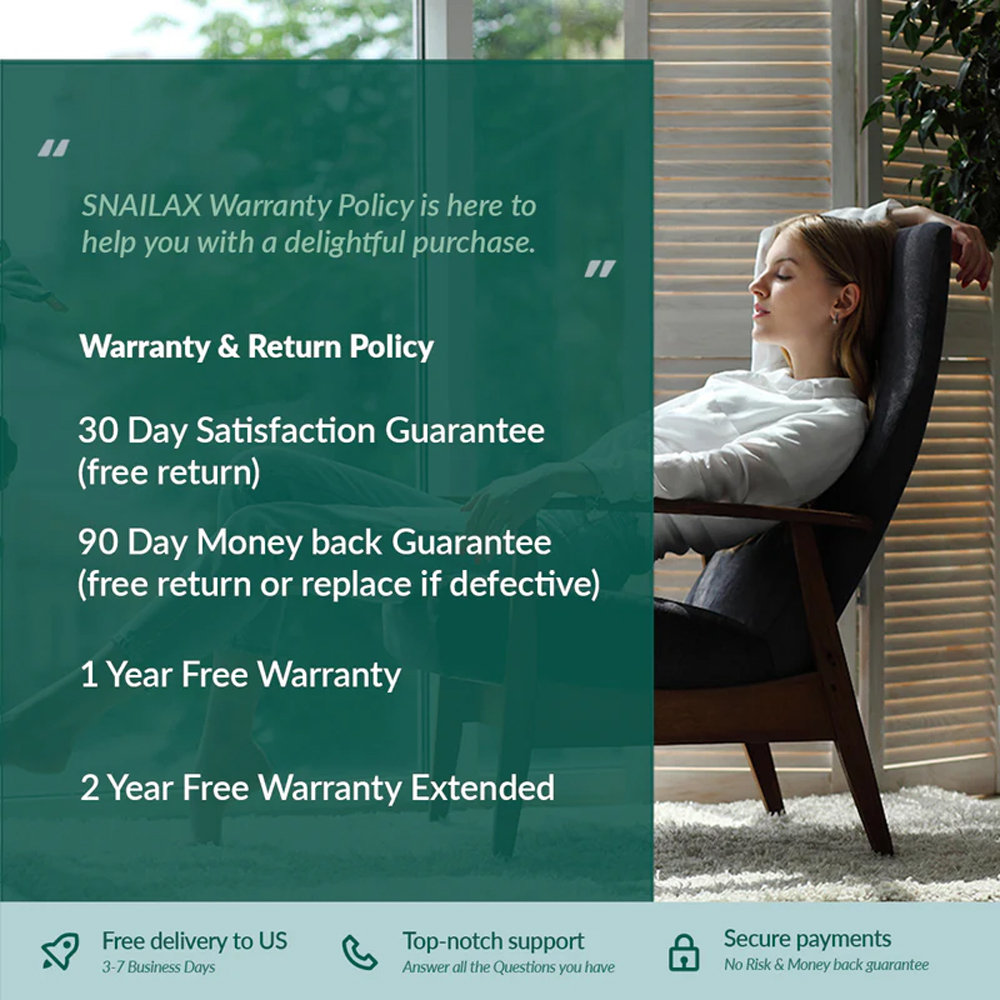 Snailax Upgraded Deep Kneading Shiatsu Back Massager with Heat ...