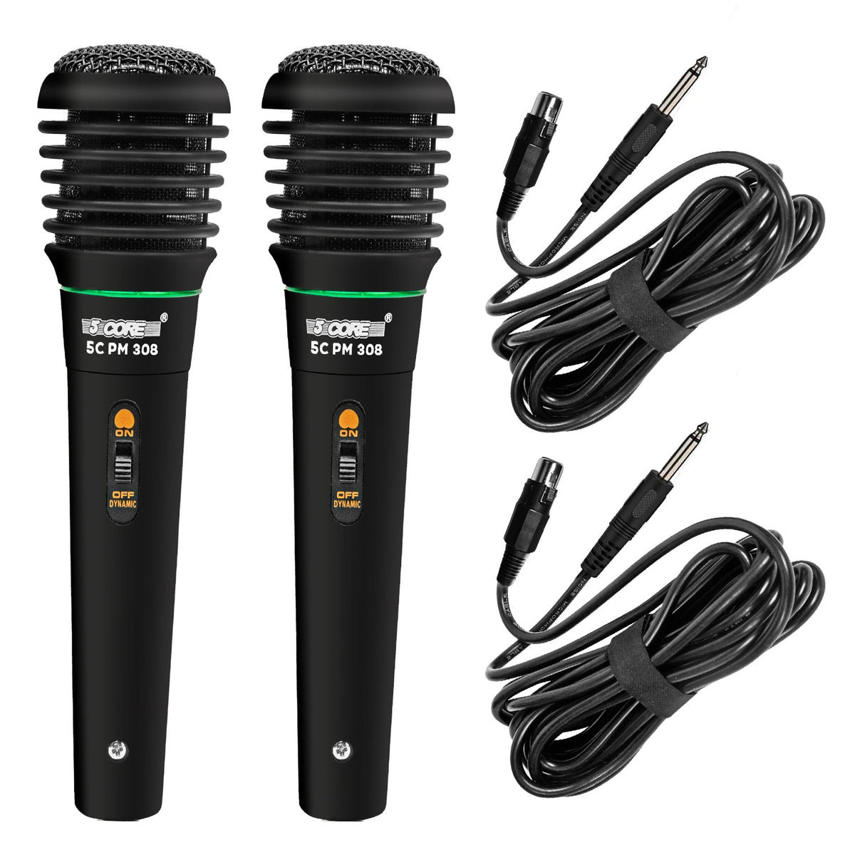 5 Core XLR Microphone Dynamic Mic Karaoke Singing Studio Mics Handheld ...