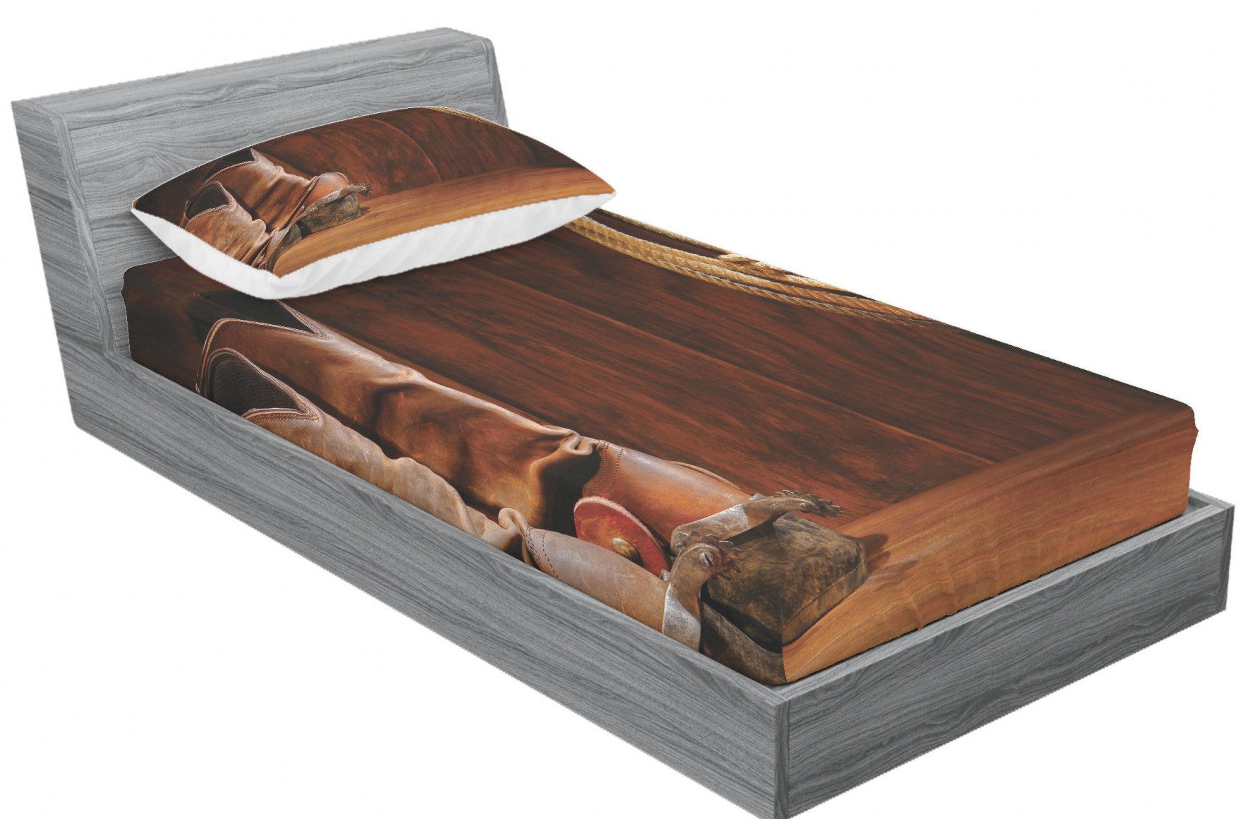 Ambesonne American Cowboy Wild West Culture Sports Roping Barn Sheet ...