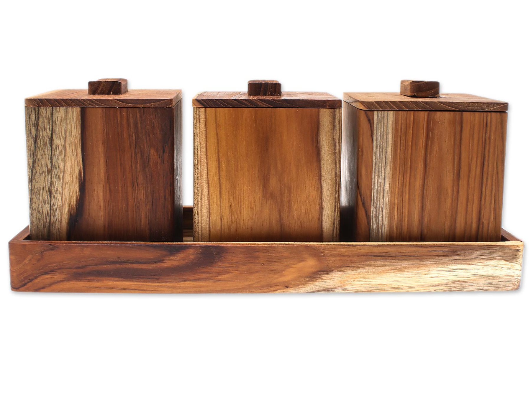 Union Rustic 3 Piece Treasure Teakwood Decorative Box Set - Wayfair Canada