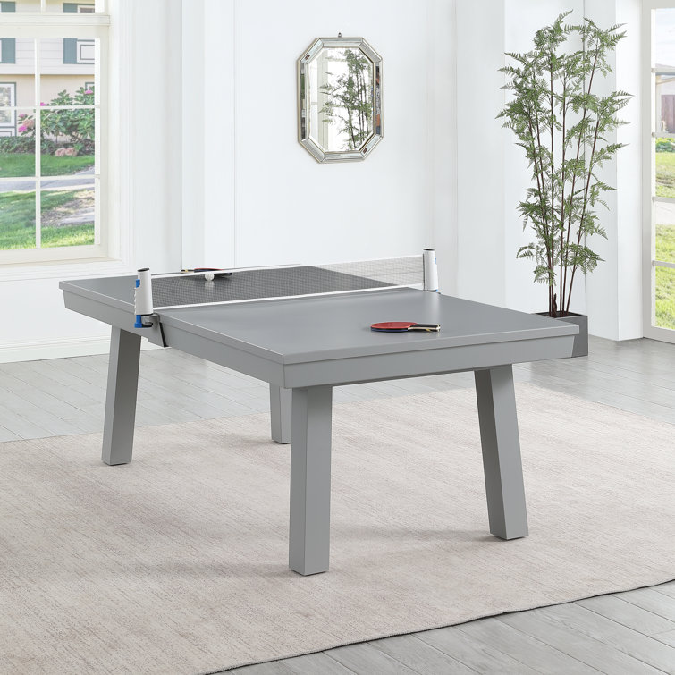 HomeSeason Oasis Outdoor/Indoor Slate Pool Table w/ Dining Top ...