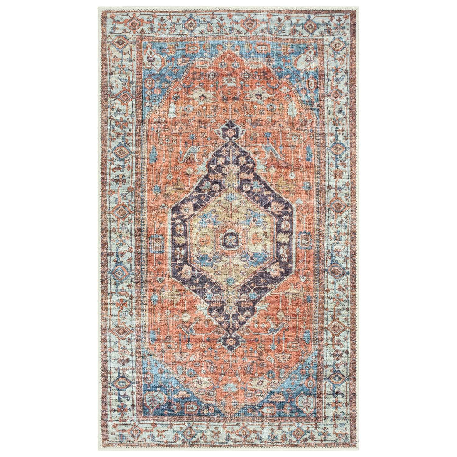 Bungalow Rose Vintage Collection - Machine Washable Area Rug, Vintage ...