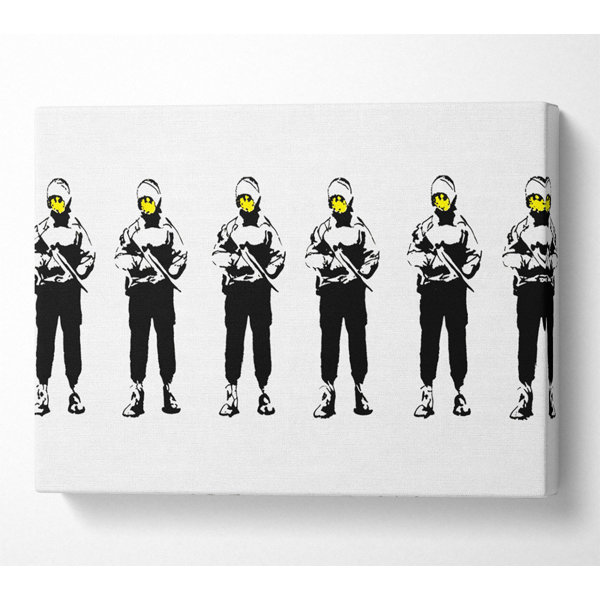 ClassicLiving Smiley Face Line-Up - Wrapped Canvas Print | Wayfair.co.uk