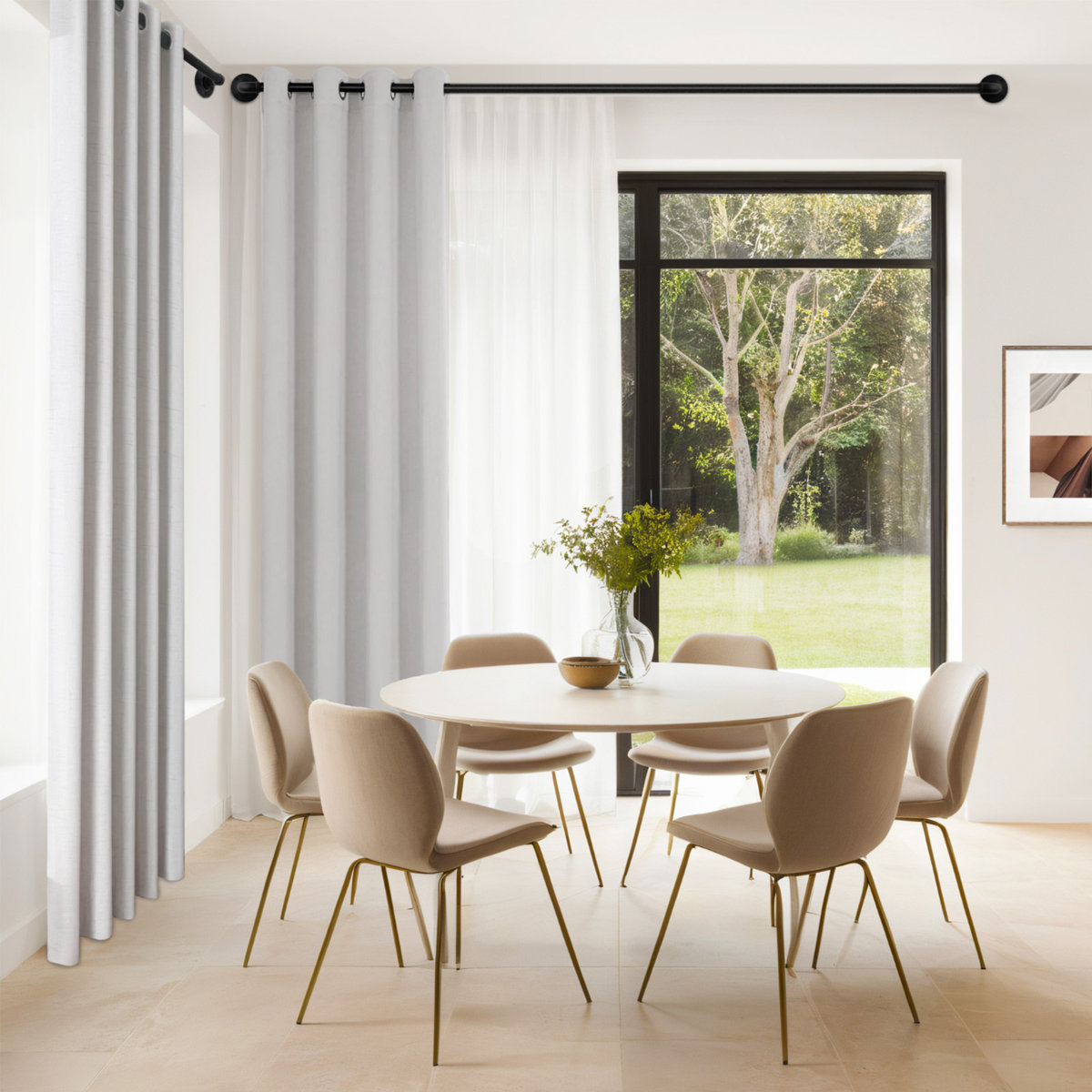 Trent Austin Design® Minnick Black Adjustable Industrial Pipe Curtain ...