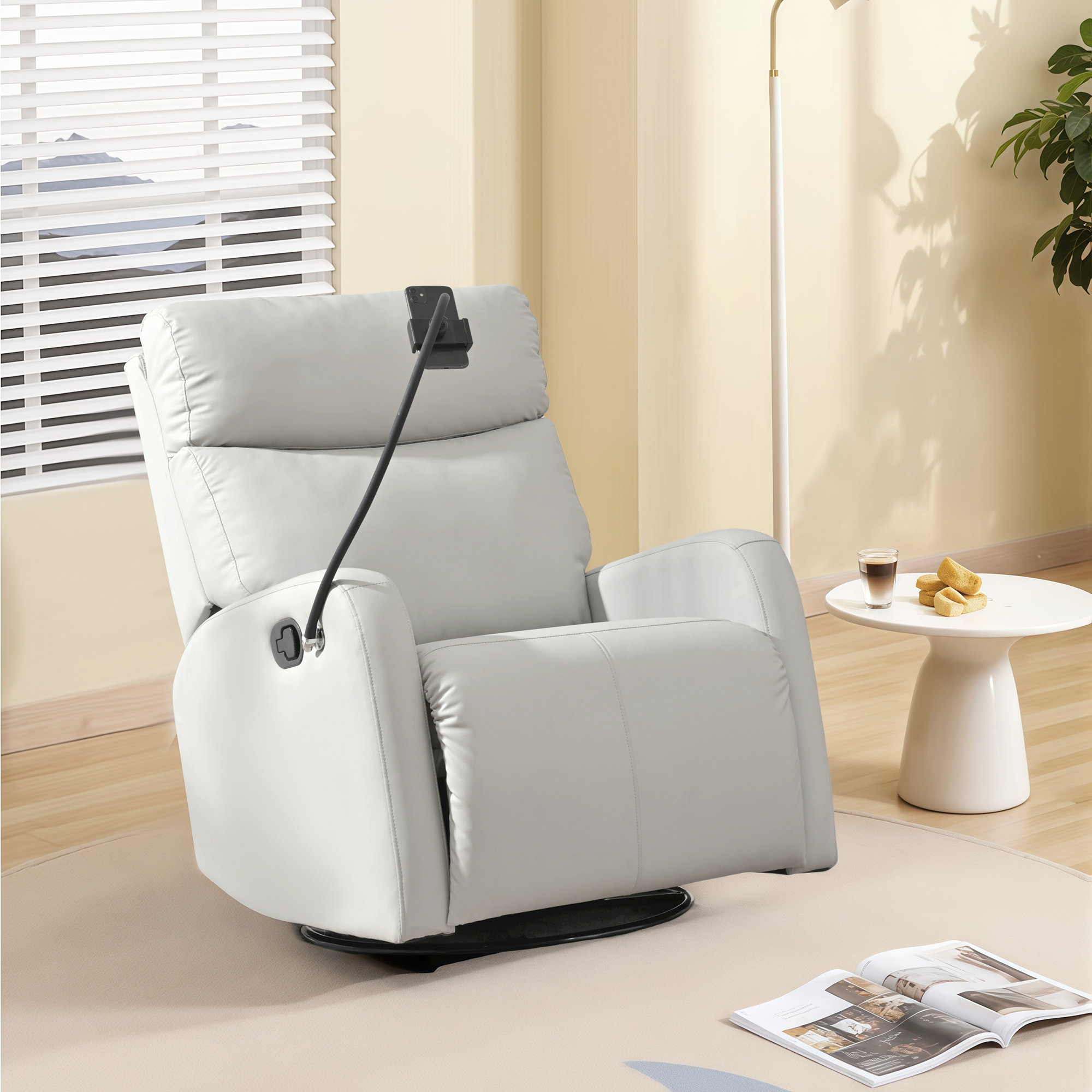 Ebern Designs 360 ° Rotating Gliding Rocking Lounge Chair ? Suitable ...