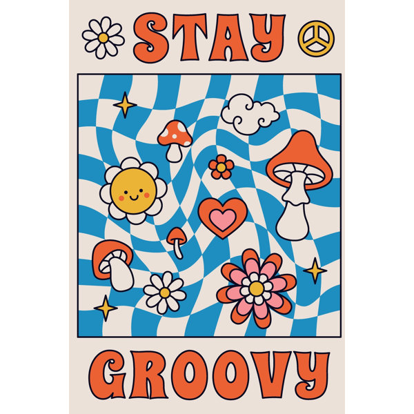 Happy Larry Flower Power Cartoon | Wayfair.co.uk