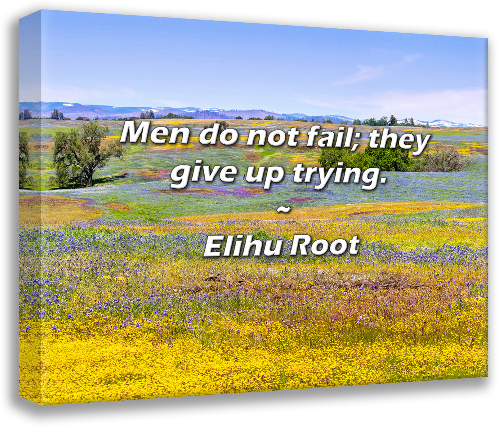 Ophelia & Co. Artsy Quote "Men do not fail; they give up trying." By ...