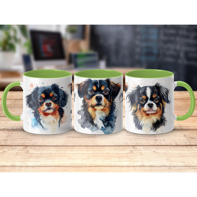 East Urban Home Set of 2 – 11oz Watercolour Miniature Pinscher Design ...