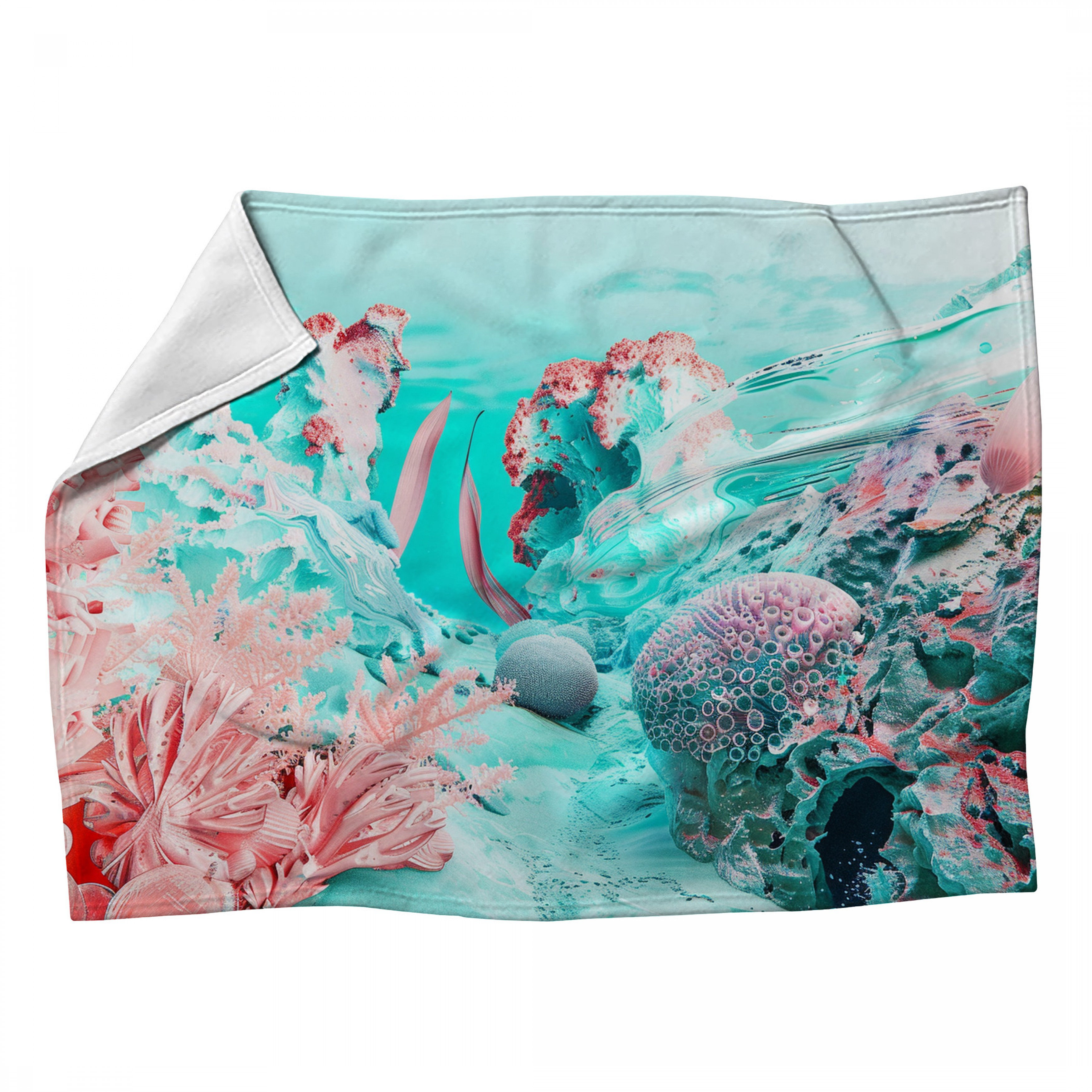 VisionDecor Underwater Fleece Throw Blanket - Marine Throws for Sofas ...