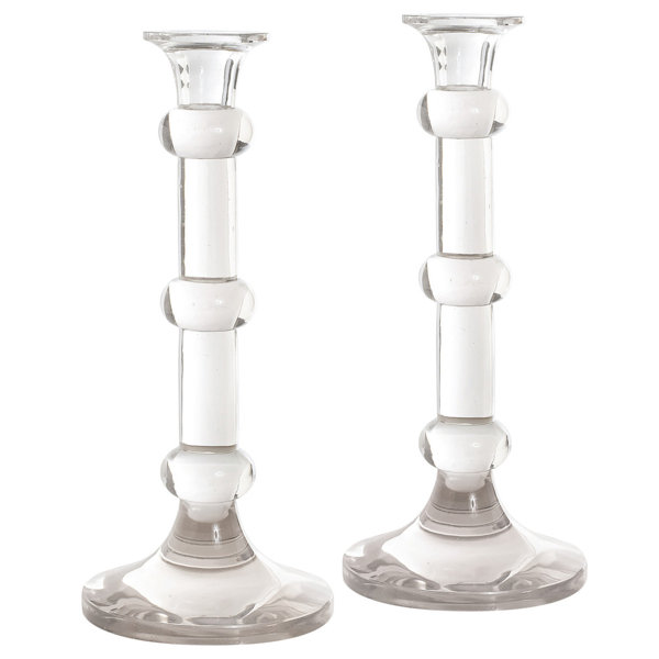 Hip Vintage Modern Crystal Candlestick | Wayfair