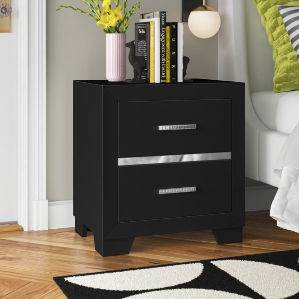Lark Manor Table de chevet 2 tiroirs Alivya et Commentaires - Wayfair ...