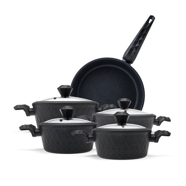 Karaca BioDiamond 7-Piece Non-Stick Antibacterial Handle Cookware Set ...