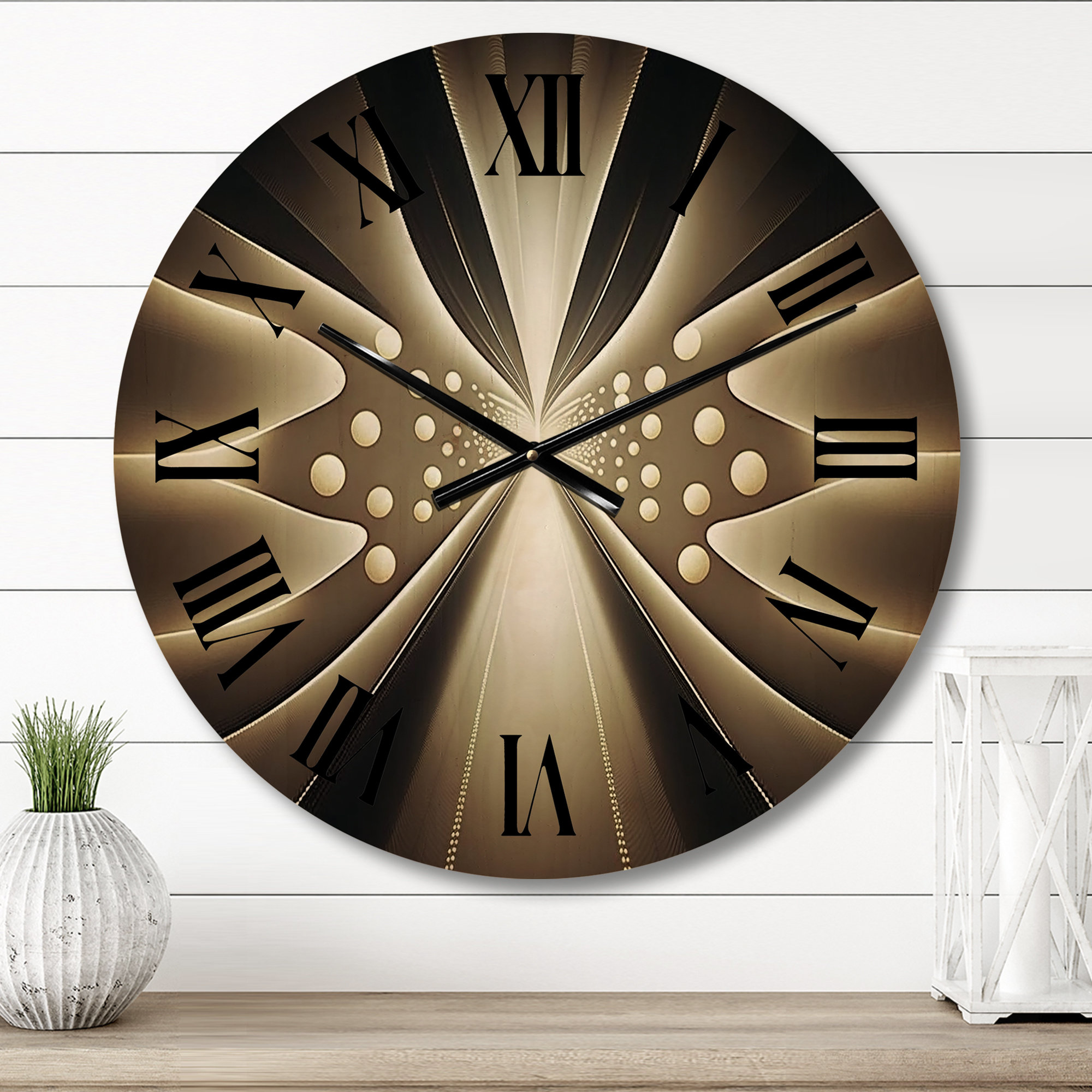 East Urban Home Light Beams Through Space in Retro Yellow II - Fractals ...