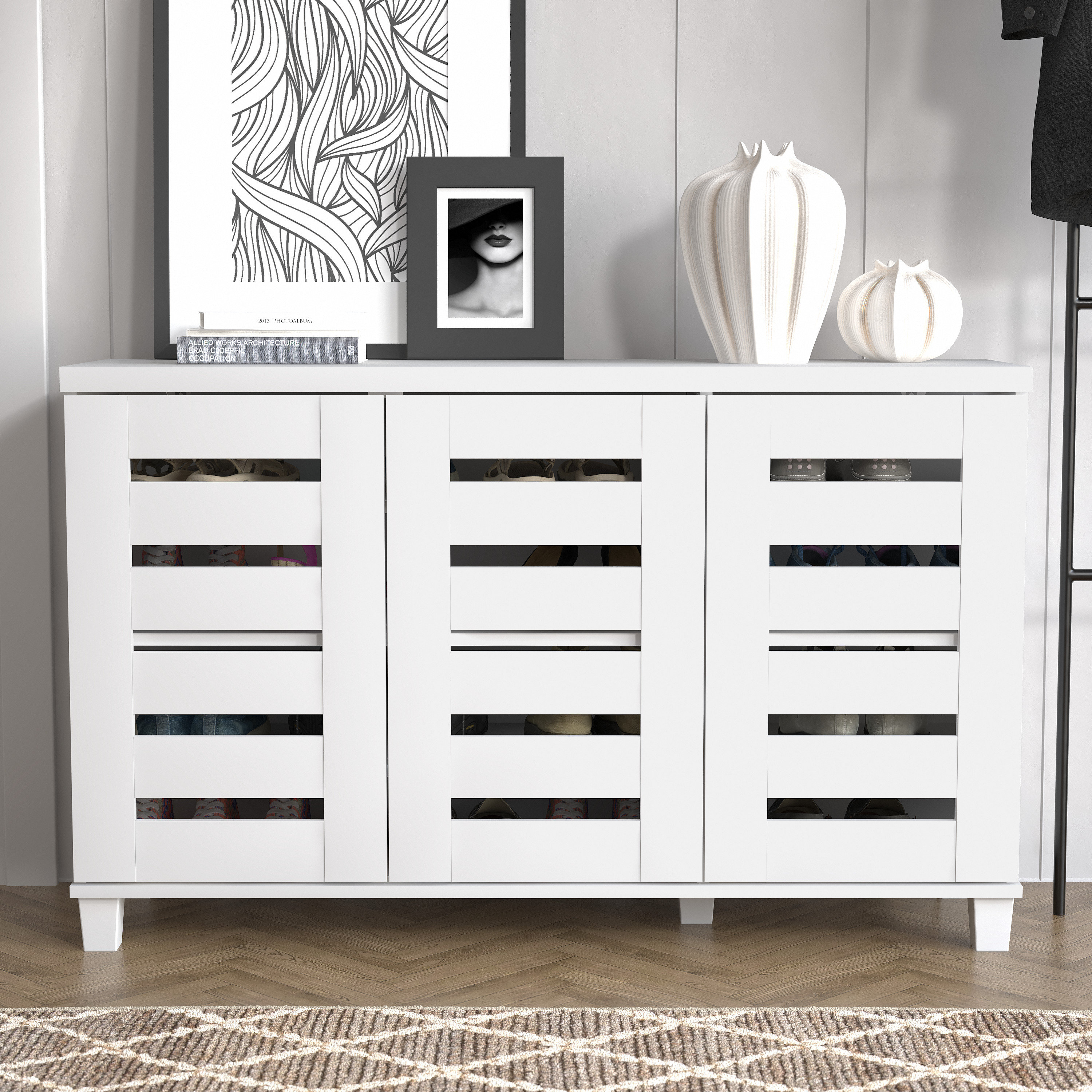 Blue Elephant Lismore 3 Door Shoe Storage Cabinet & Reviews | Wayfair.co.uk