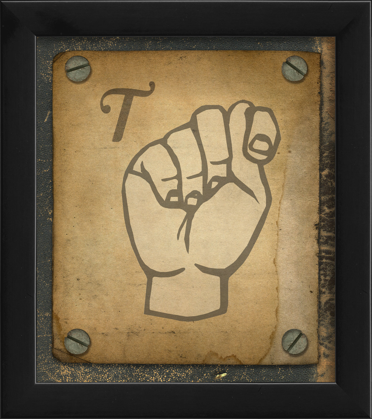 The Artwork Factory Sign T Framed Graphic Art | Wayfair